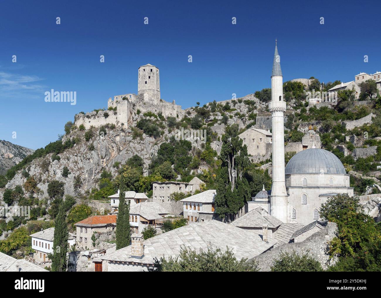 Scenic view of pocitelj village traditional old architecture buildings ...