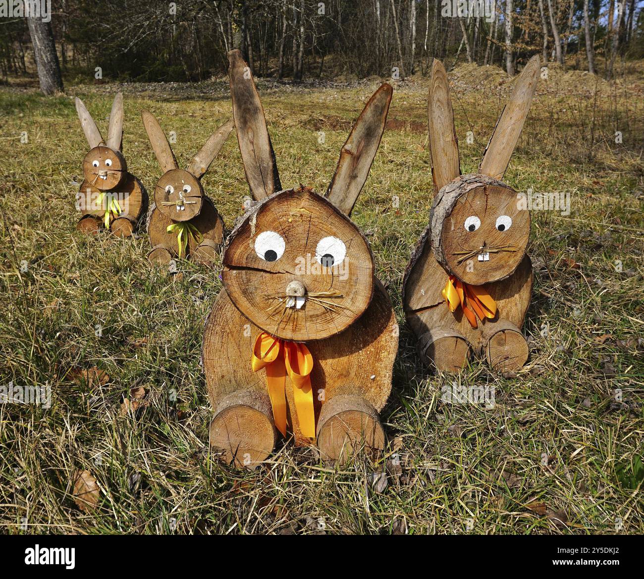 Easter bunny cut out of tree wood and tinkered, Easter bunny cut out of ...