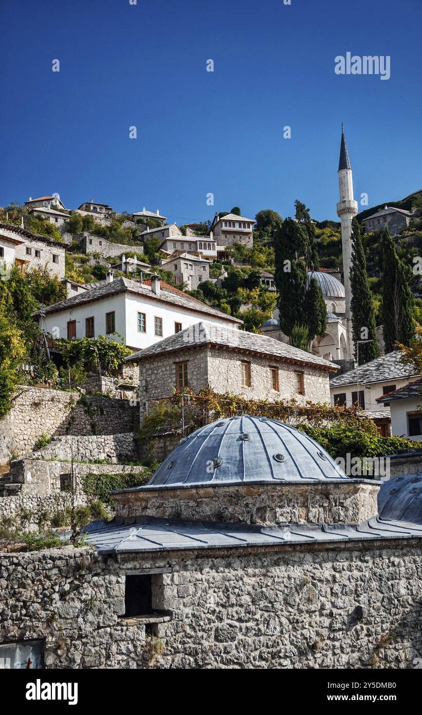 Scenic view of pocitelj village traditional old architecture buildings ...