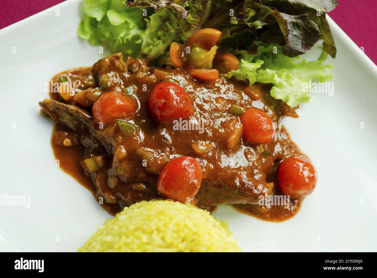 Thai spicy red curry duck panang style Stock Photo - Alamy