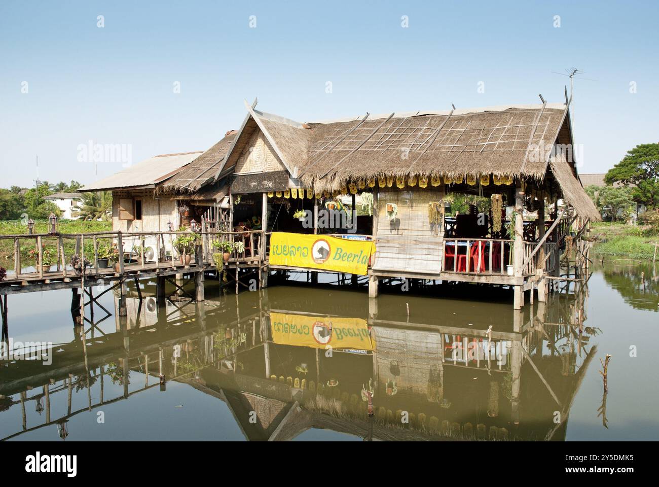 Traditional restaurant in vientiane, laos Stock Photo - Alamy