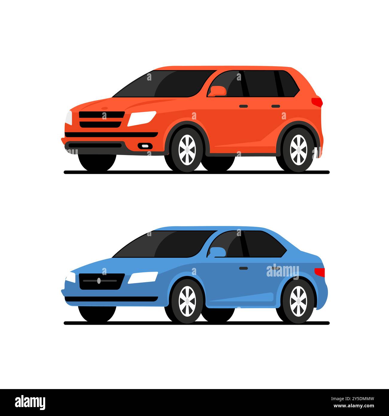 Car side vector flat icon. Car profile side view cartoon icon design ...