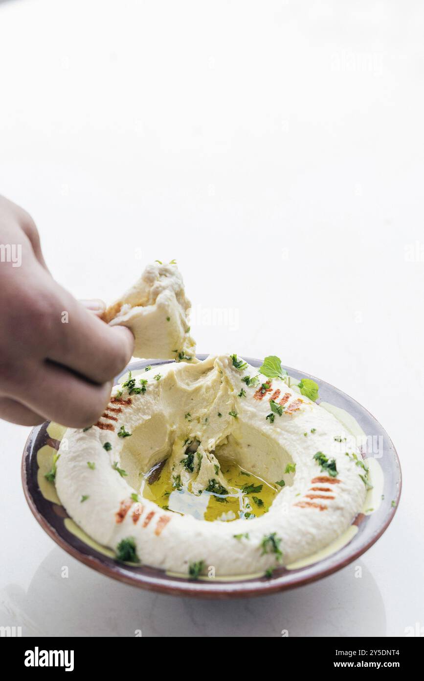 Middle eastern hummus houmous chickpea dip meze mezze starter snack ...