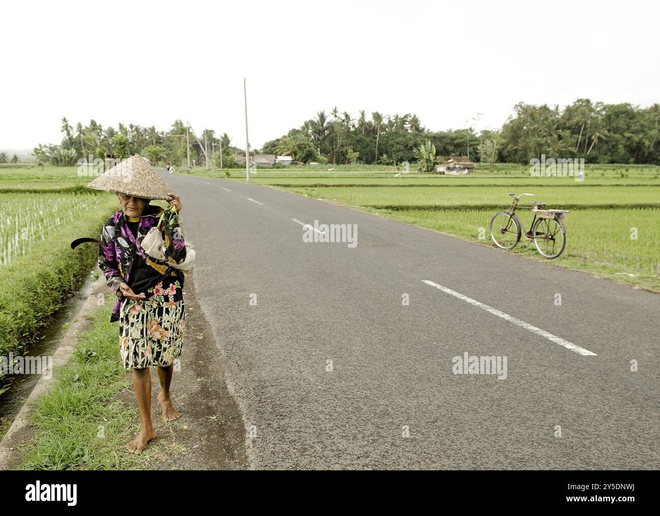 Old woman in rural bali indonesia Stock Photo - Alamy