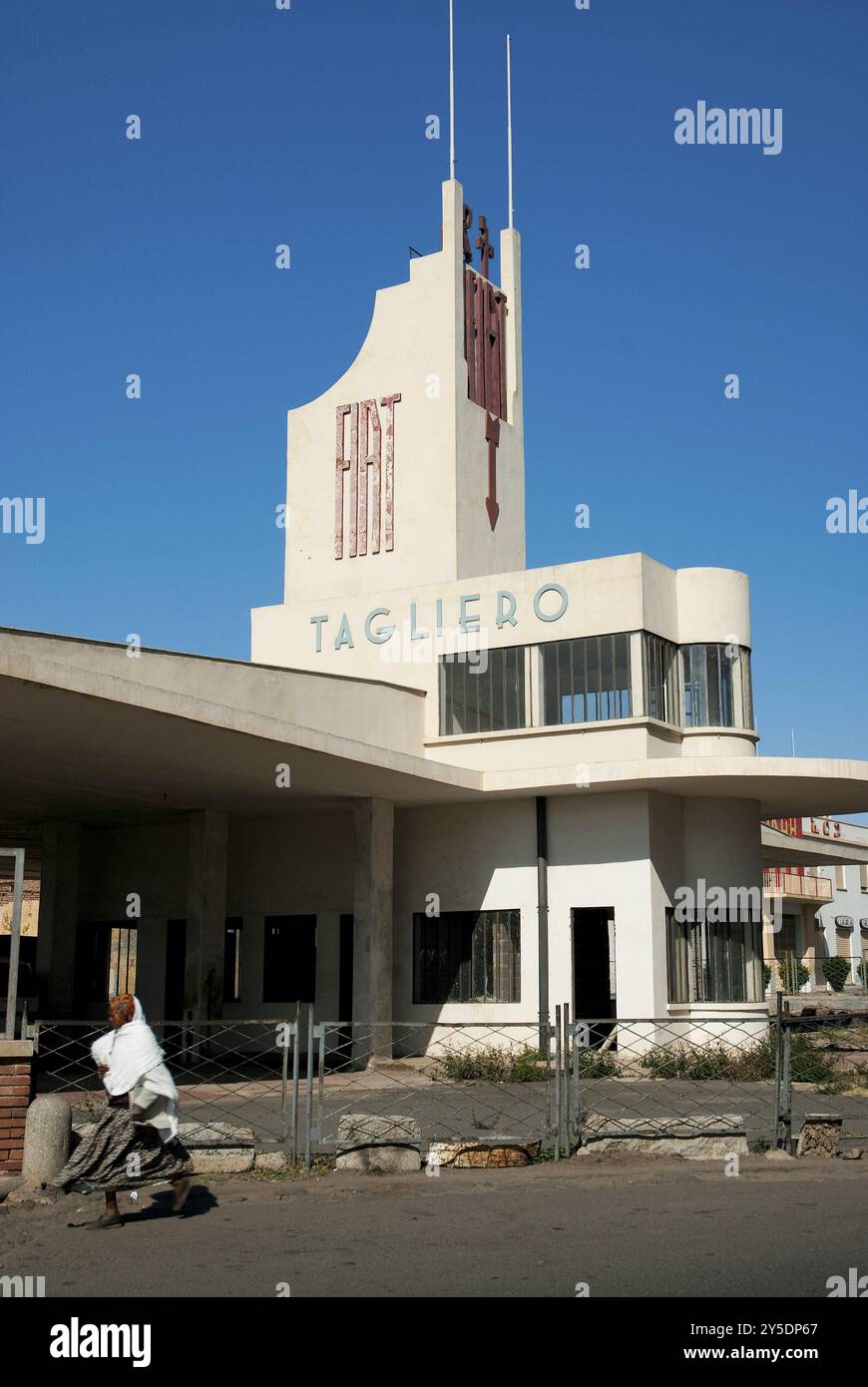 Fiat tagliero futurist building in asmara eritrea Stock Photo - Alamy