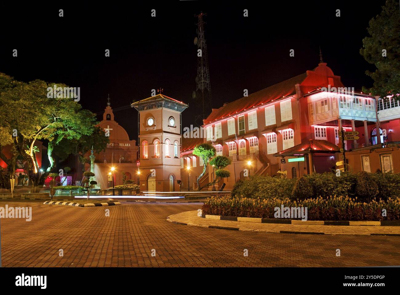Dutch colonial architecture malacca malaysia Stock Photo - Alamy