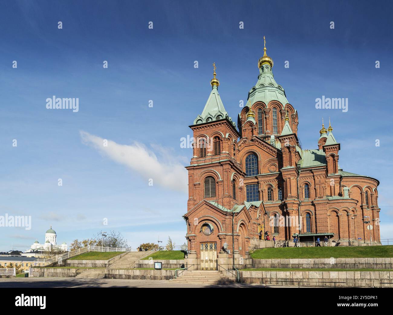 Exterior detail of Uspenski orthodox church cathedral famous landmark ...