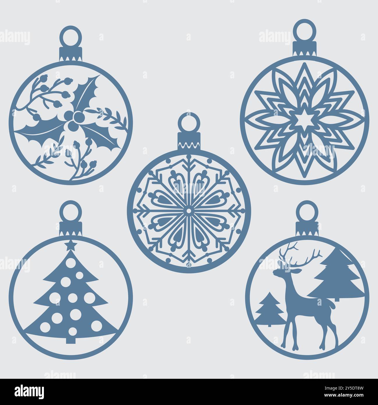 Christmas tree ball cutting stencils. Christmas baubles, winter ...