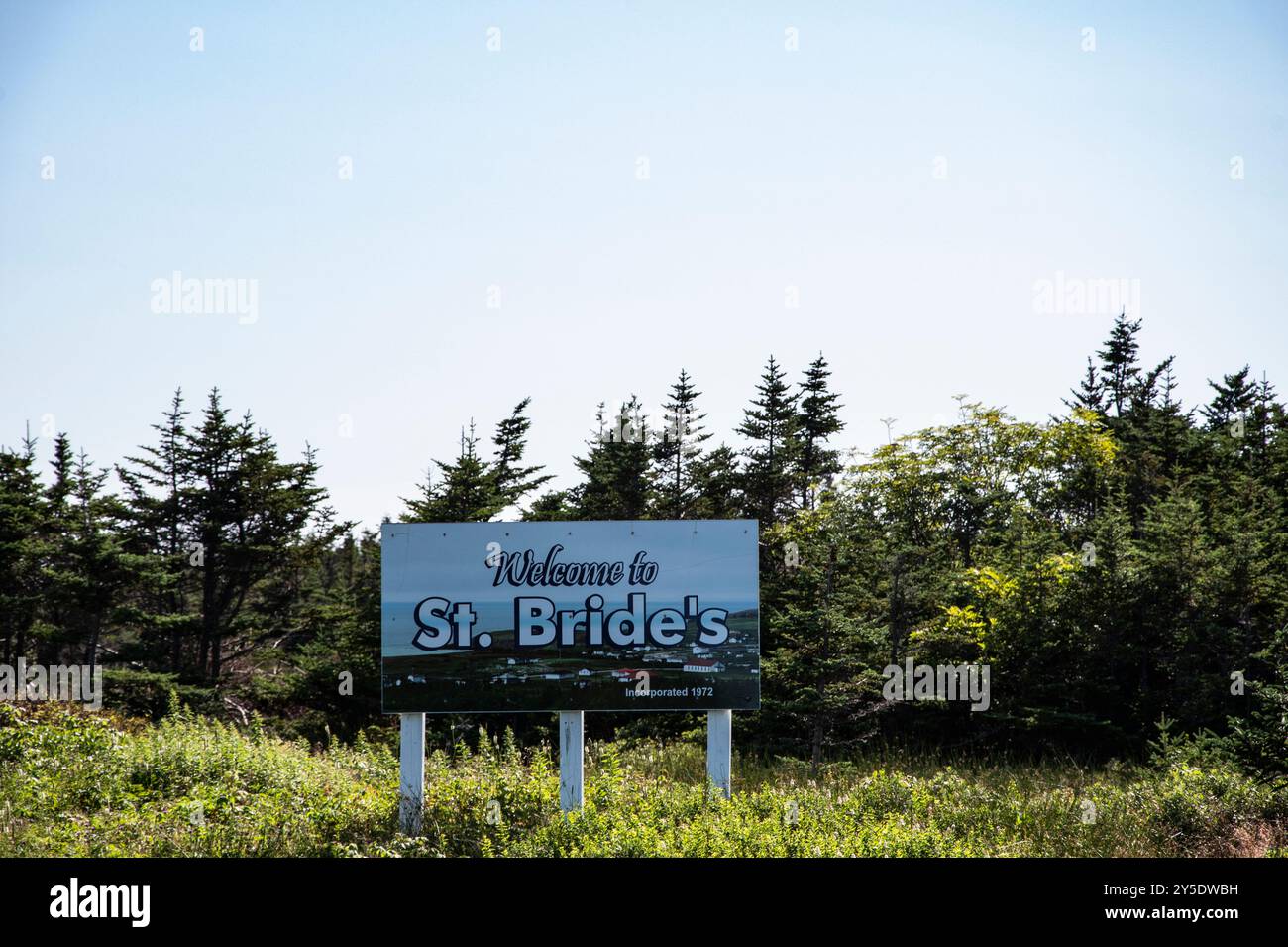 Welcome to St. Bride’s sign on NL 100 in St. Bride’s, Newfoundland ...
