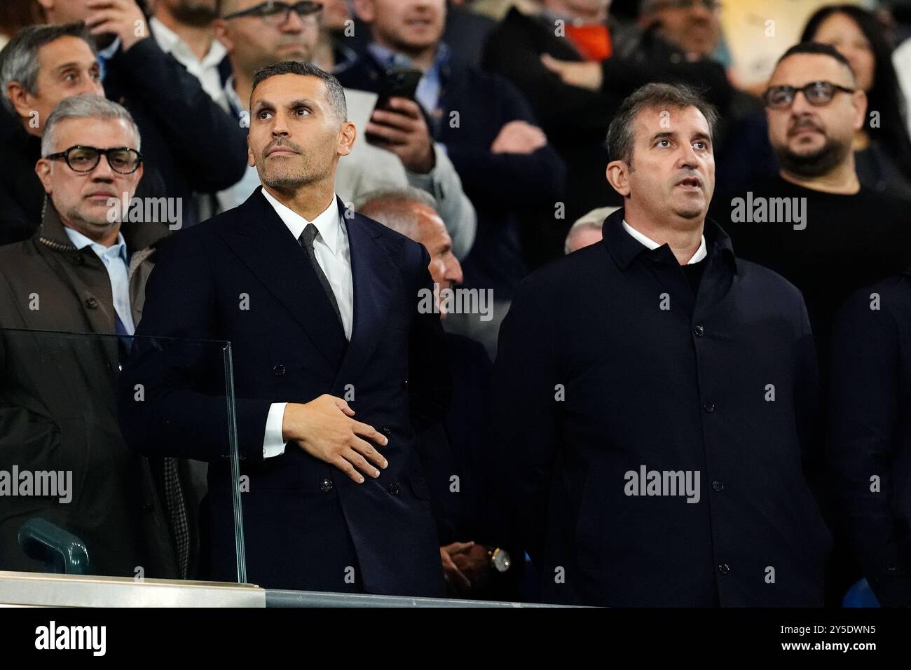 Manchester City chairman Khaldoon Al Mubarak and CEO Ferran Soriano ...