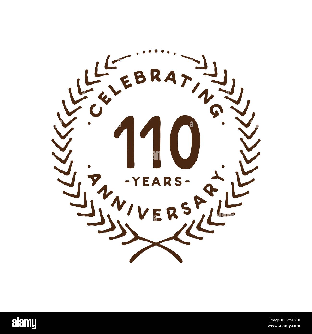 110 years design template. 110th vector and illustration Stock Vector ...