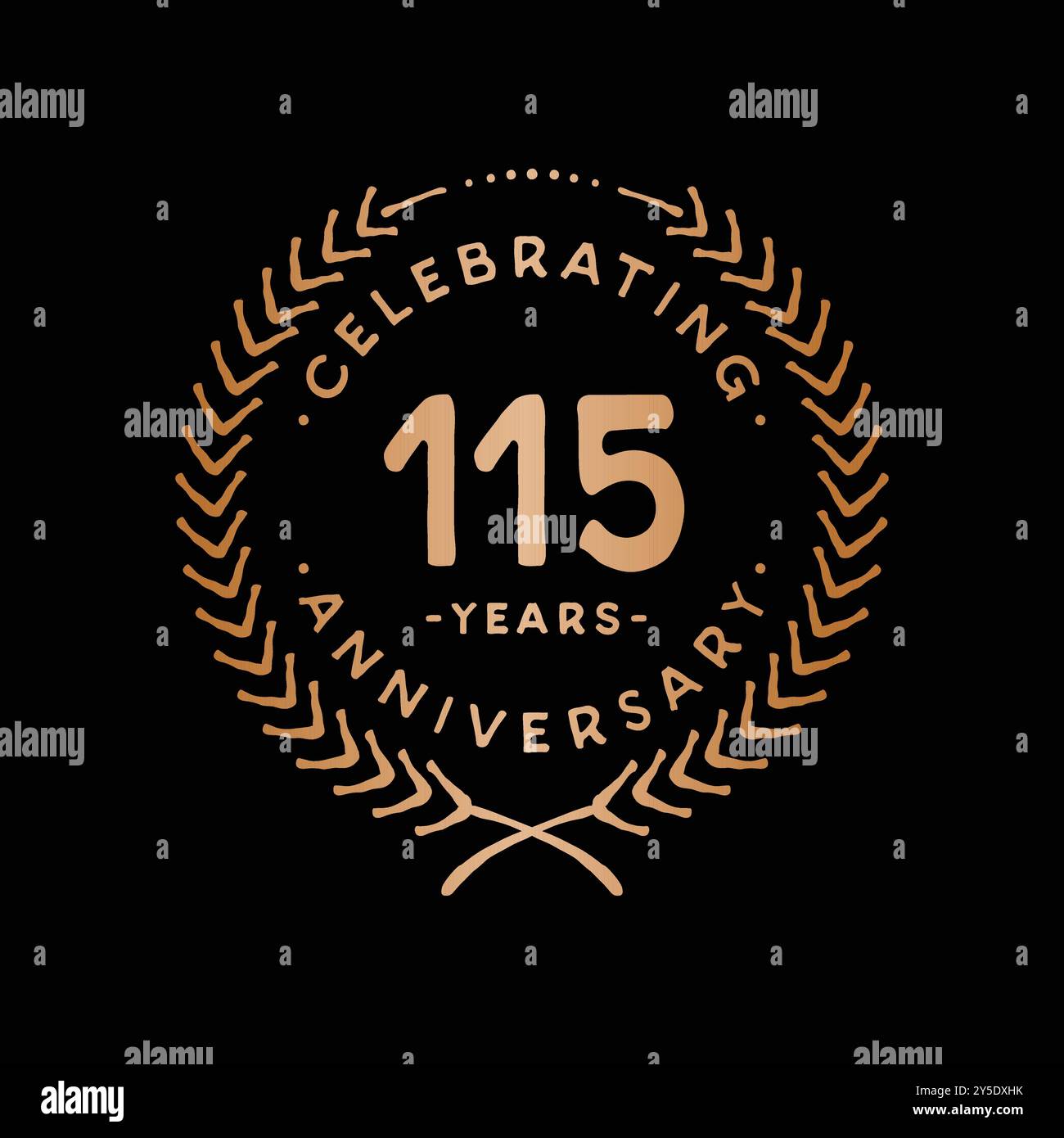 115 years design template. 115th vector and illustration Stock Vector ...