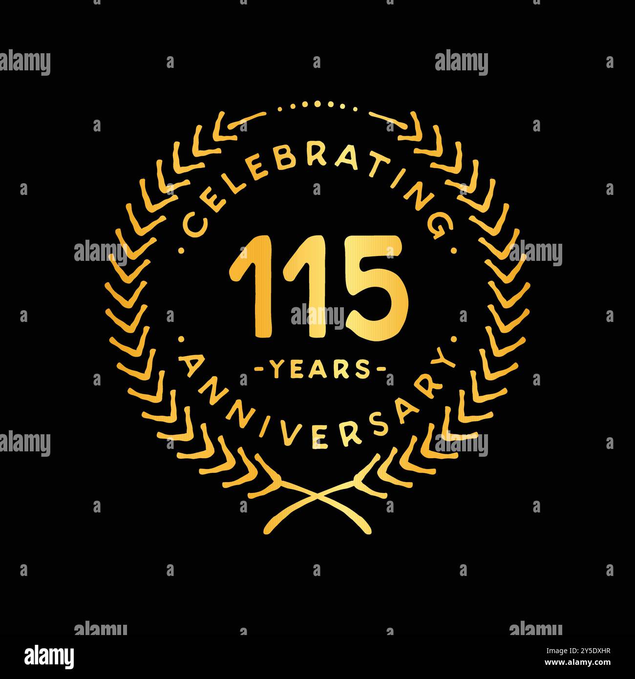 115 years design template. 115th vector and illustration Stock Vector ...