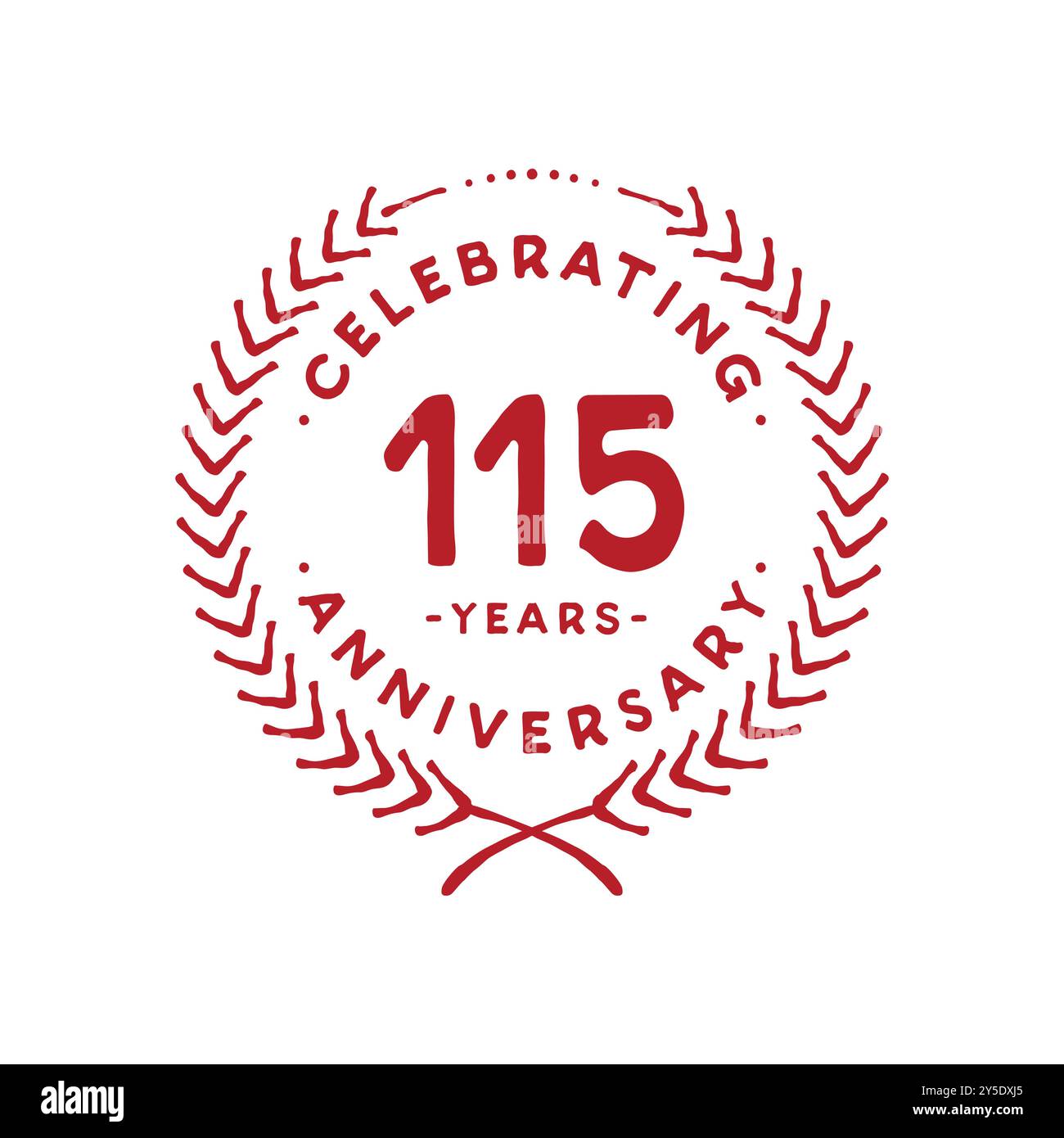 115 years design template. 115th vector and illustration Stock Vector ...