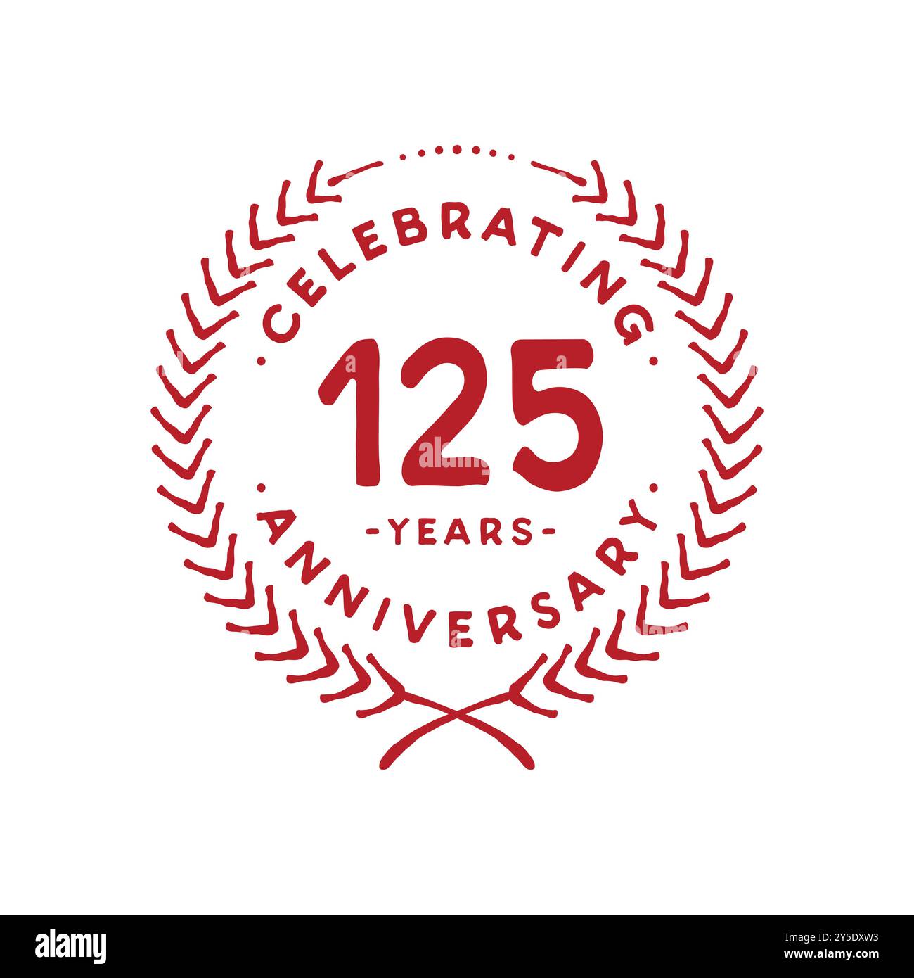 125 years design template. 125th vector and illustration Stock Vector ...