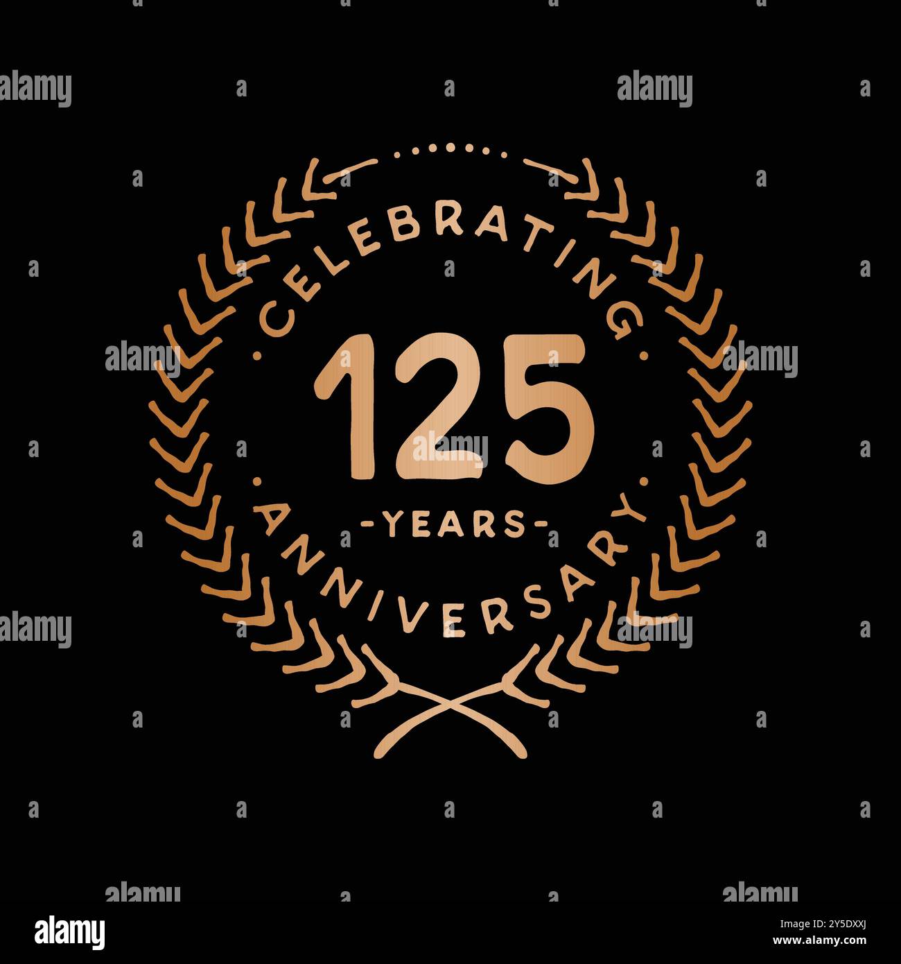 125 years design template. 125th vector and illustration Stock Vector ...