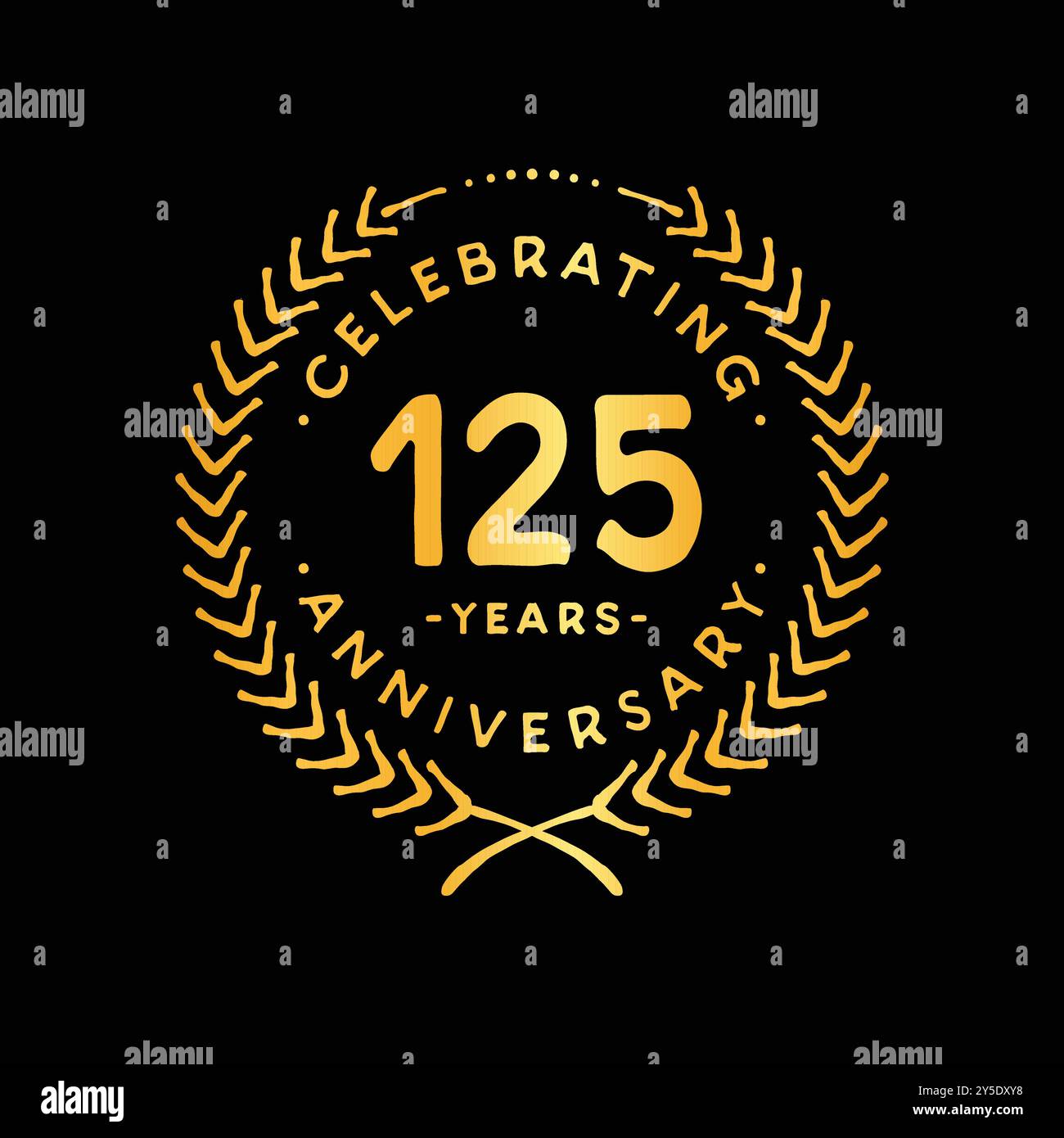 125 years design template. 125th vector and illustration Stock Vector ...