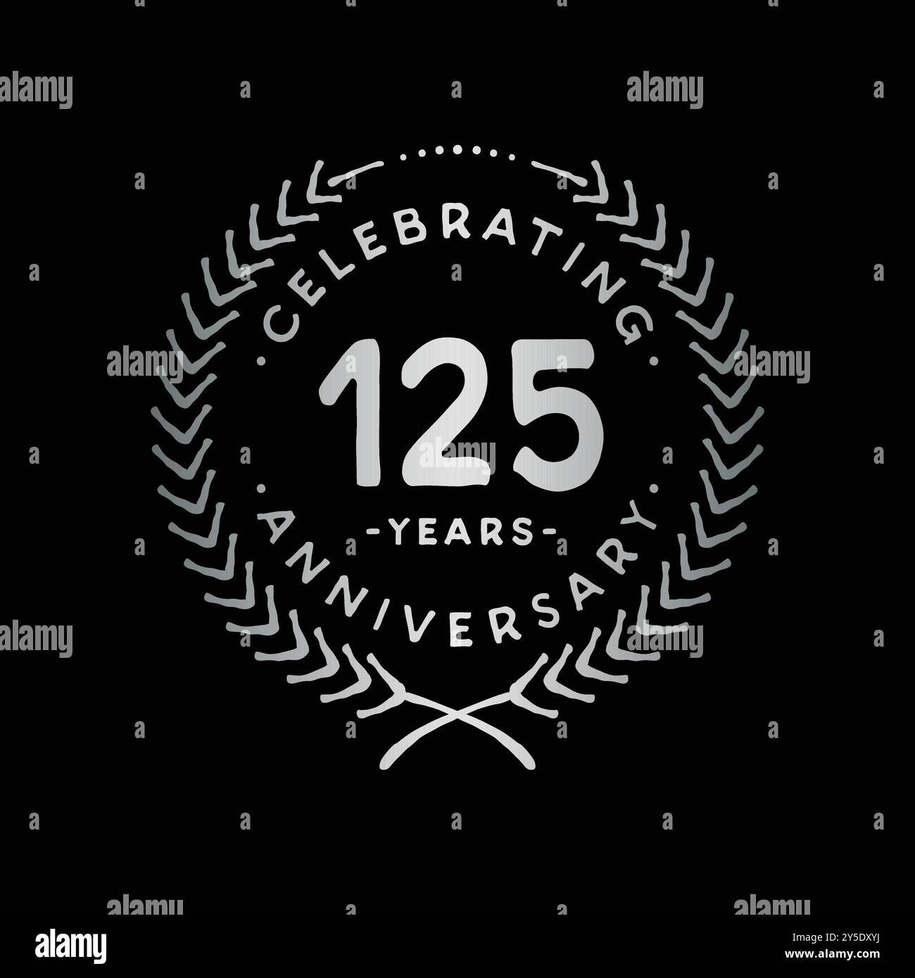 125 years design template. 125th vector and illustration Stock Vector ...