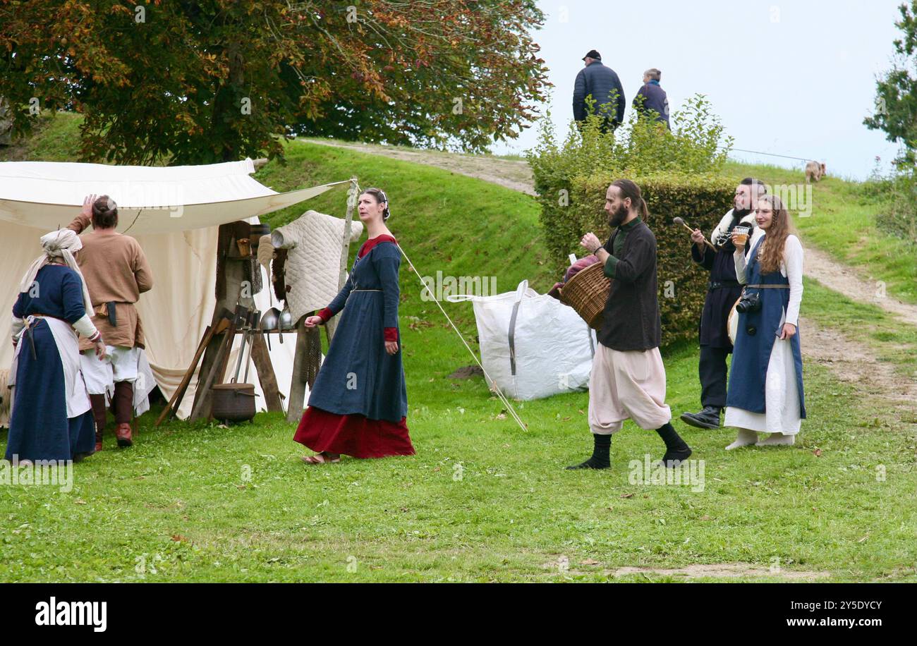 A view inside the medieval camp at Domfront en Poiraie, Normandie ...