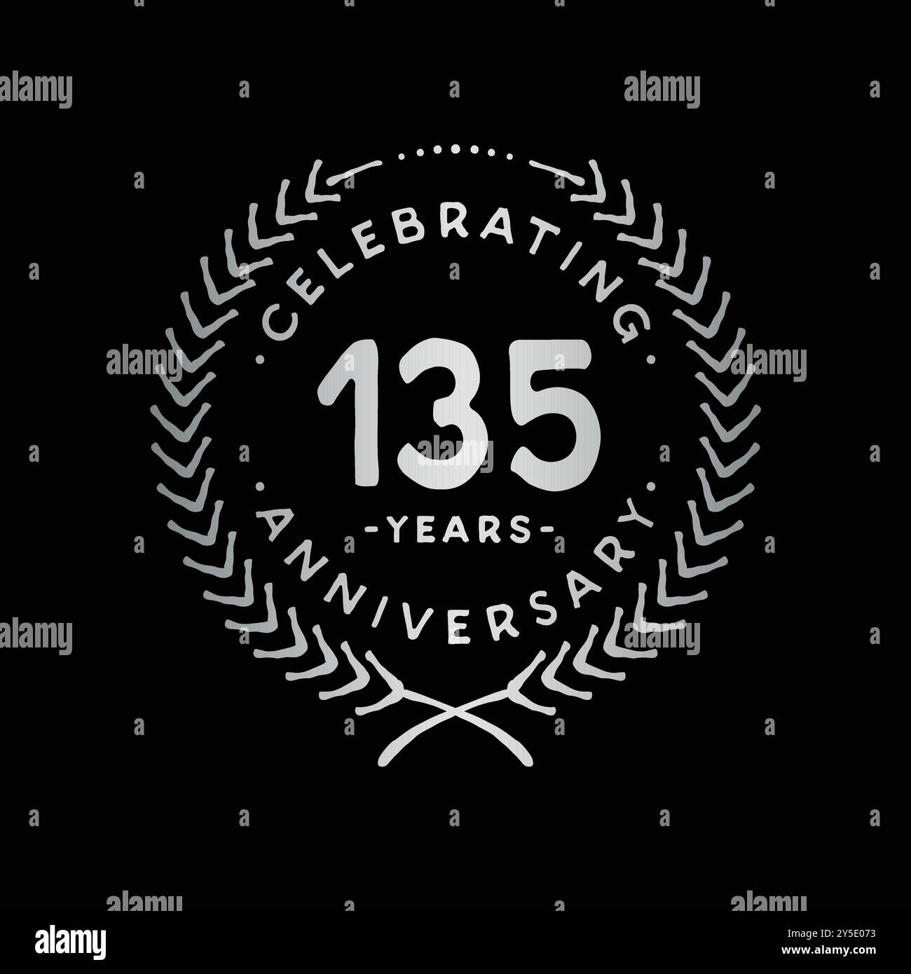 135 years design template. 135th vector and illustration Stock Vector ...