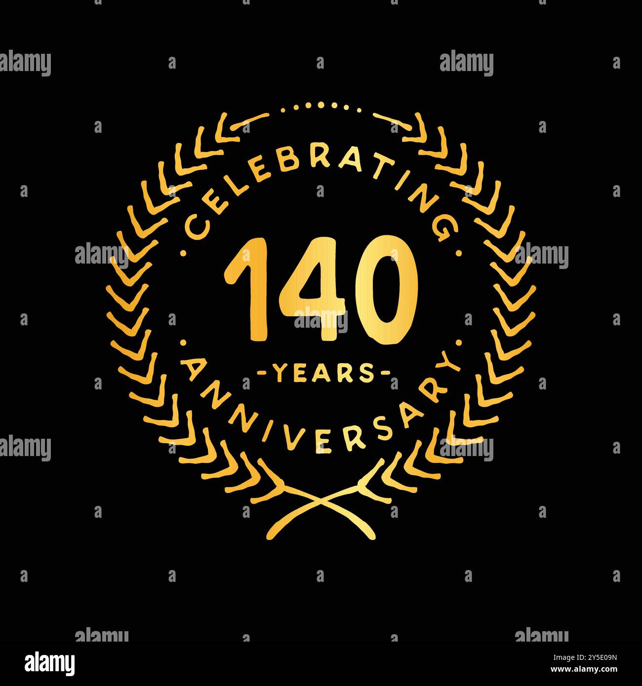 Celebrating 140 years Stock Vector Images - Alamy