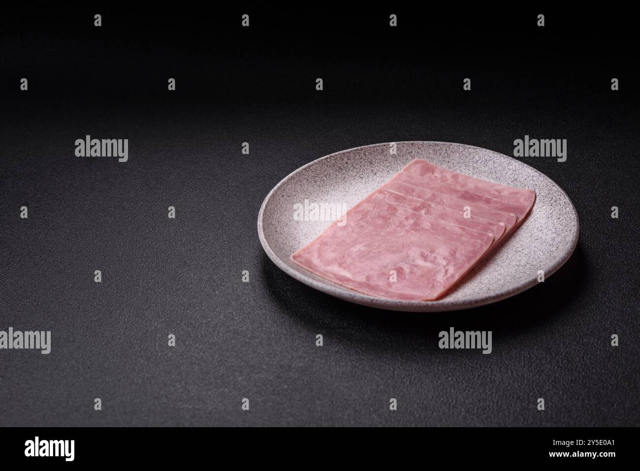 Ham cut into square slices for making delicious nutritious sandwiches ...