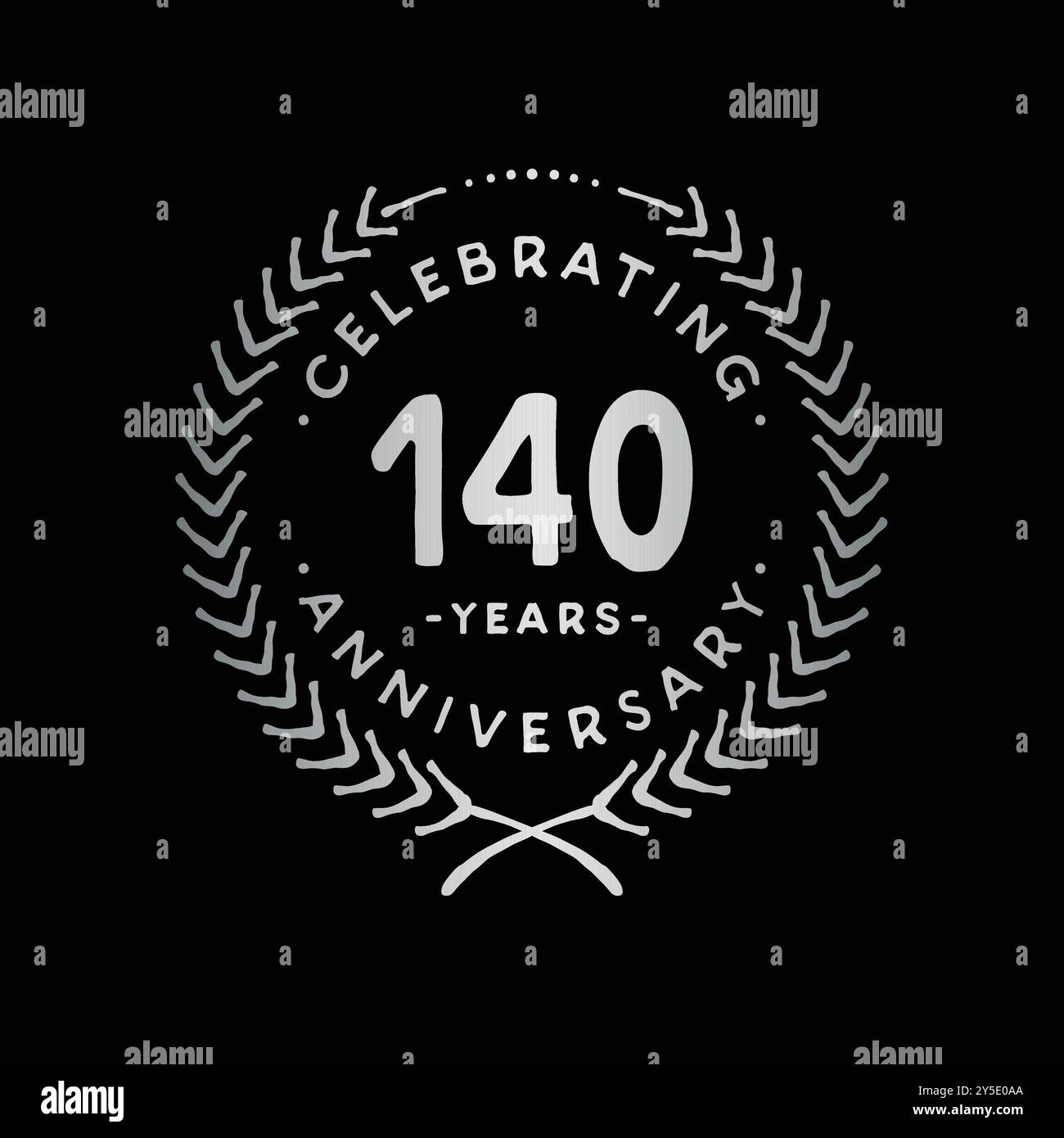 140 years design template. 140th vector and illustration Stock Vector ...