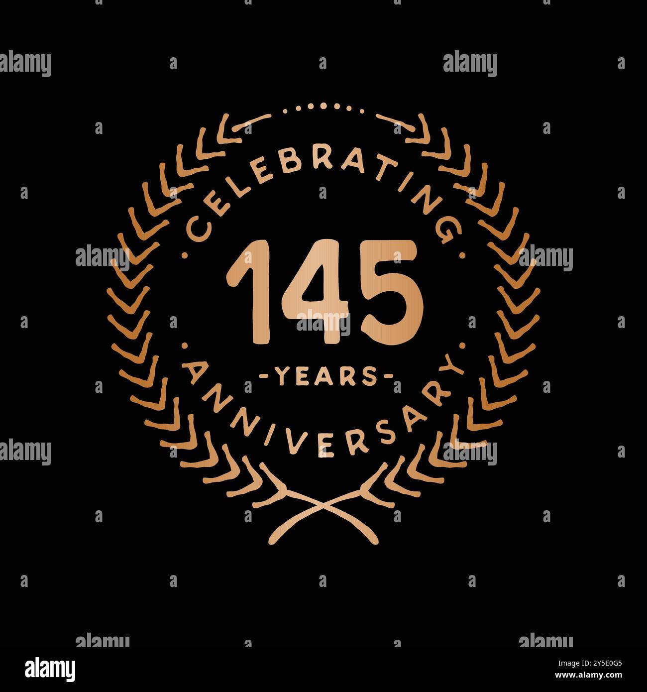 145 years design template. 145th vector and illustration Stock Vector ...