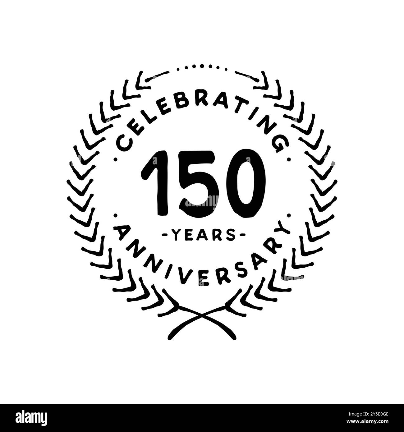 150 years design template. 150th vector and illustration Stock Vector ...