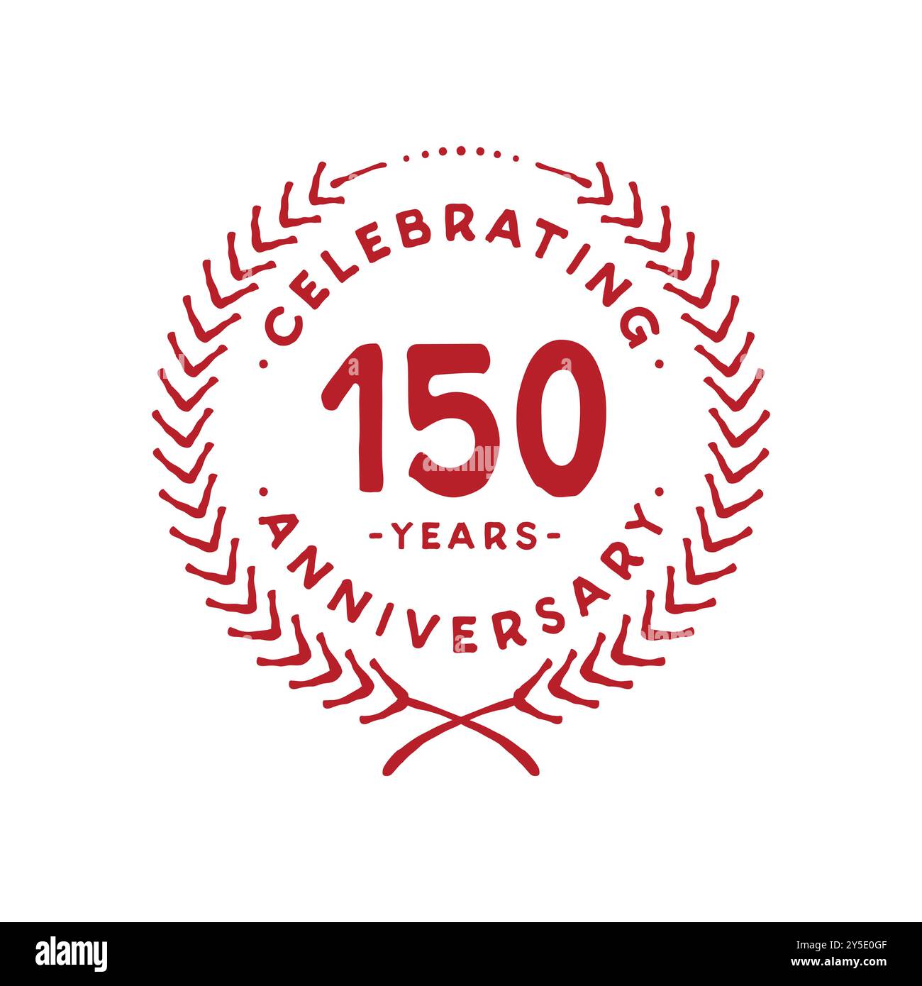 150 years design template. 150th vector and illustration Stock Vector ...