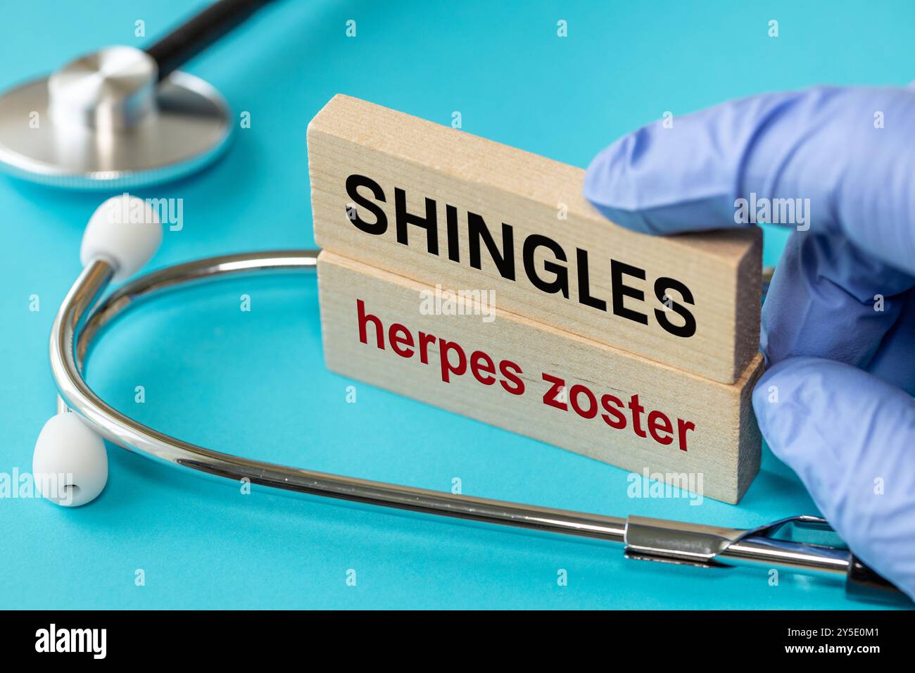Shingles, herpes zoster, viral infectious disease with a sequelae ...