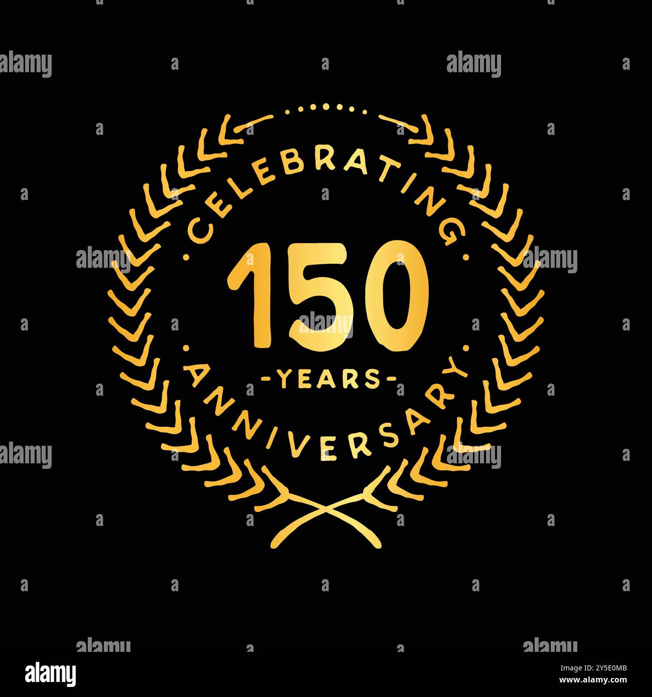 150 years design template. 150th vector and illustration Stock Vector ...