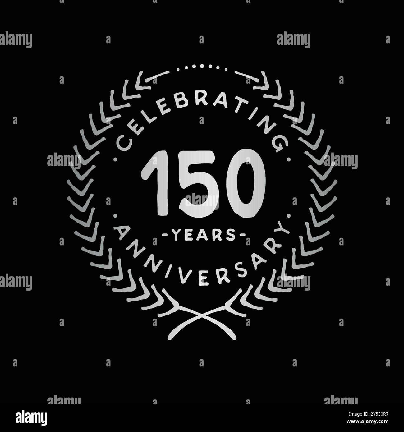 150 years design template. 150th vector and illustration Stock Vector ...