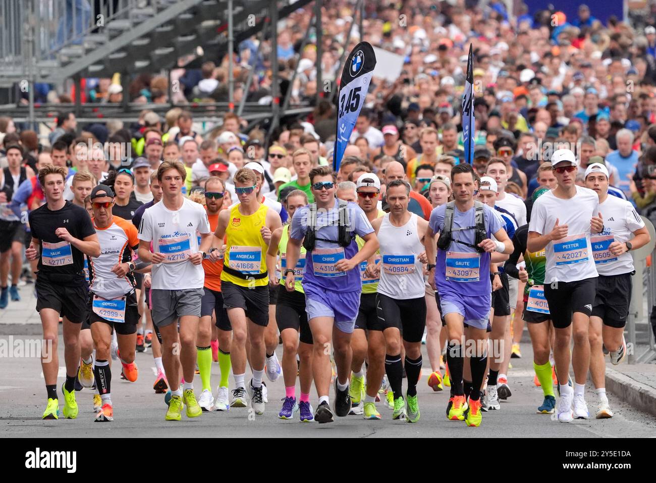 Oslo 20240921. The Oslo Marathon is underway. There is a record number ...