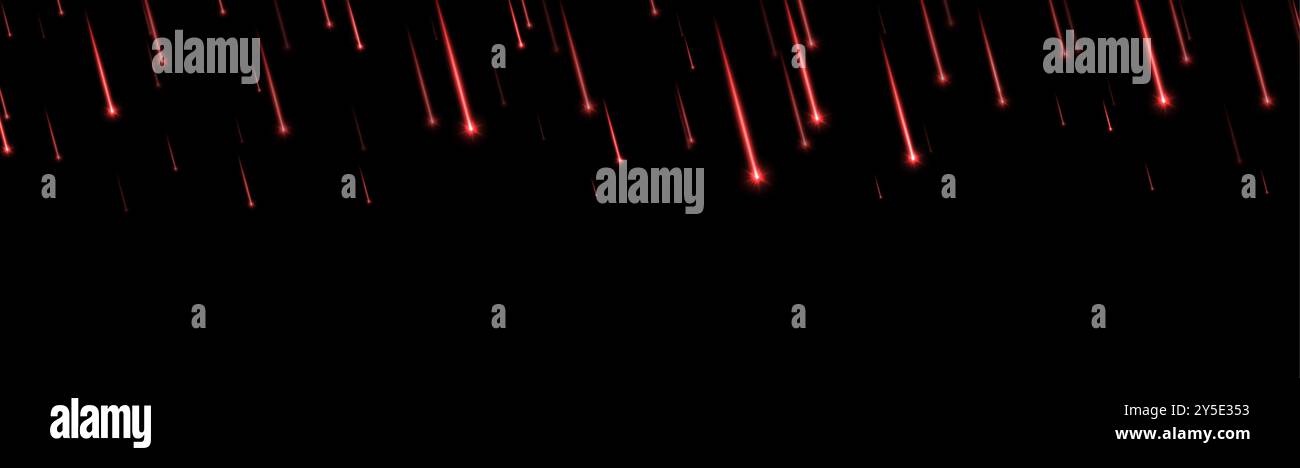 Meteor rain, shooting stars background. Bright, streaking lights falling from the sky Stock ...