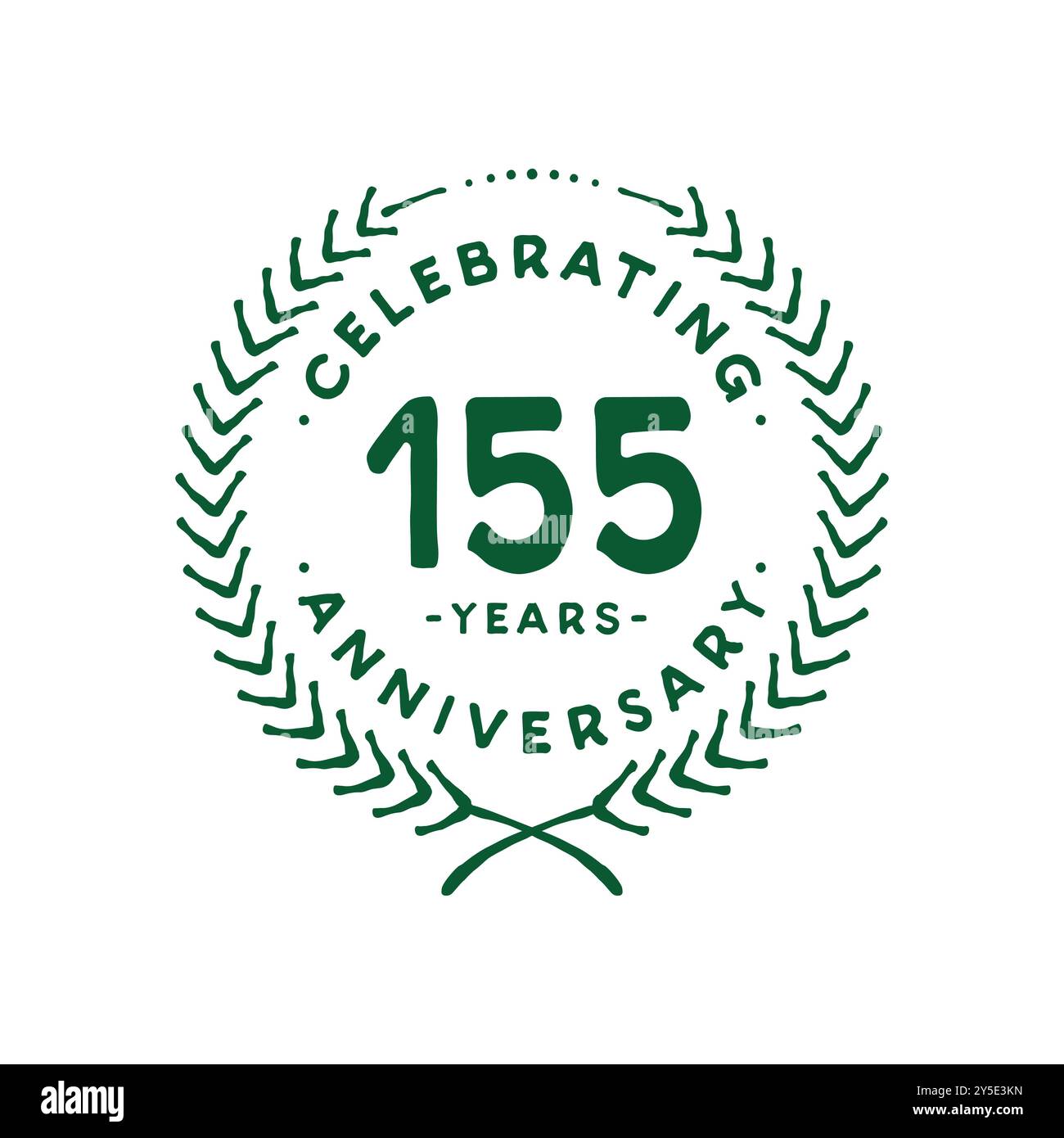 155 years design template. 155th vector and illustration Stock Vector ...