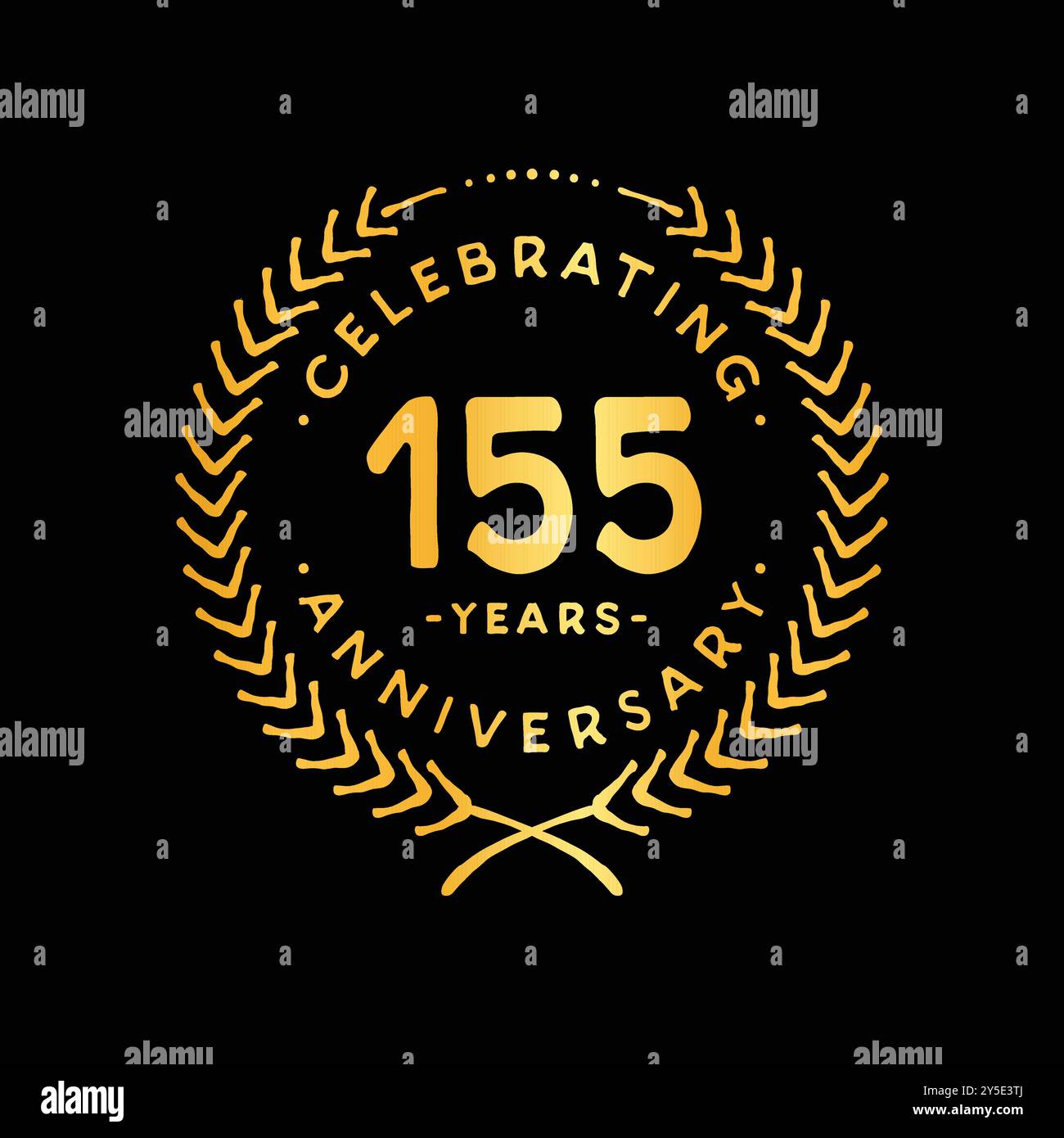 155 years design template. 155th vector and illustration Stock Vector ...