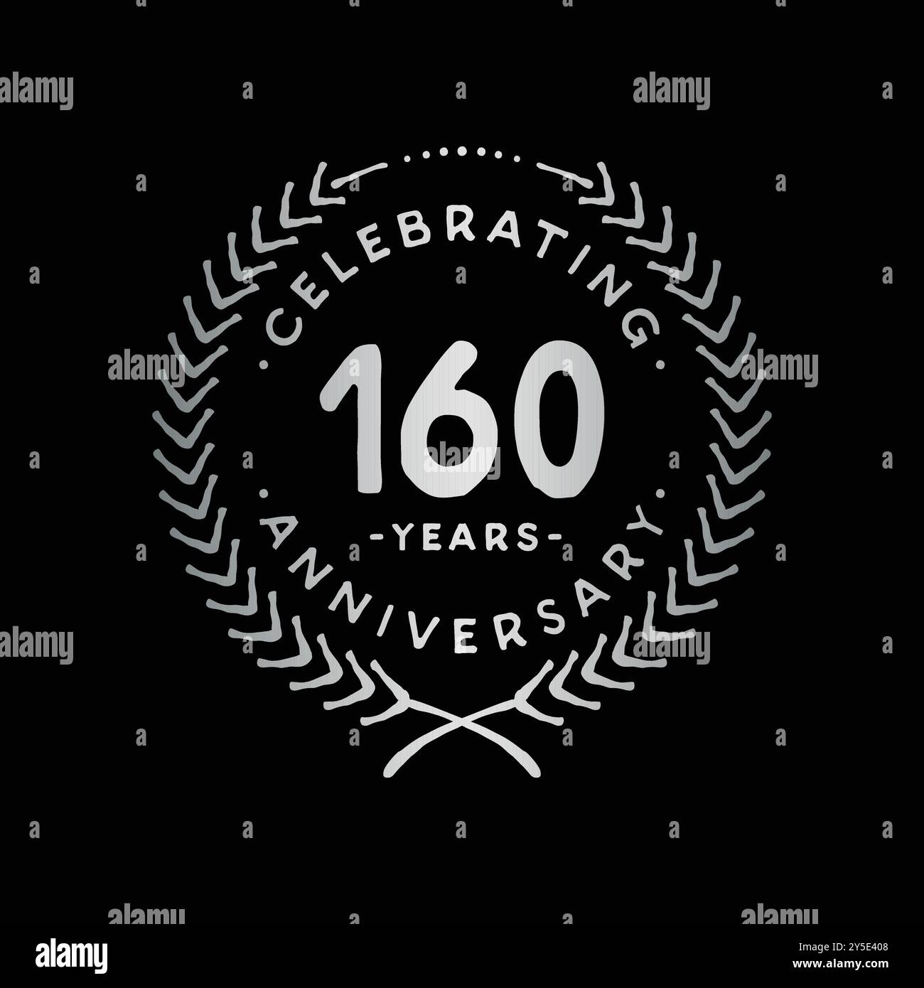 160 years design template. 160th vector and illustration Stock Vector ...