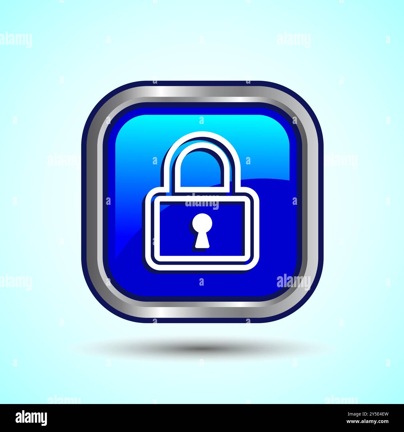 Lock Icon Button Design Illustration. Security Symbol Stock Vector ...