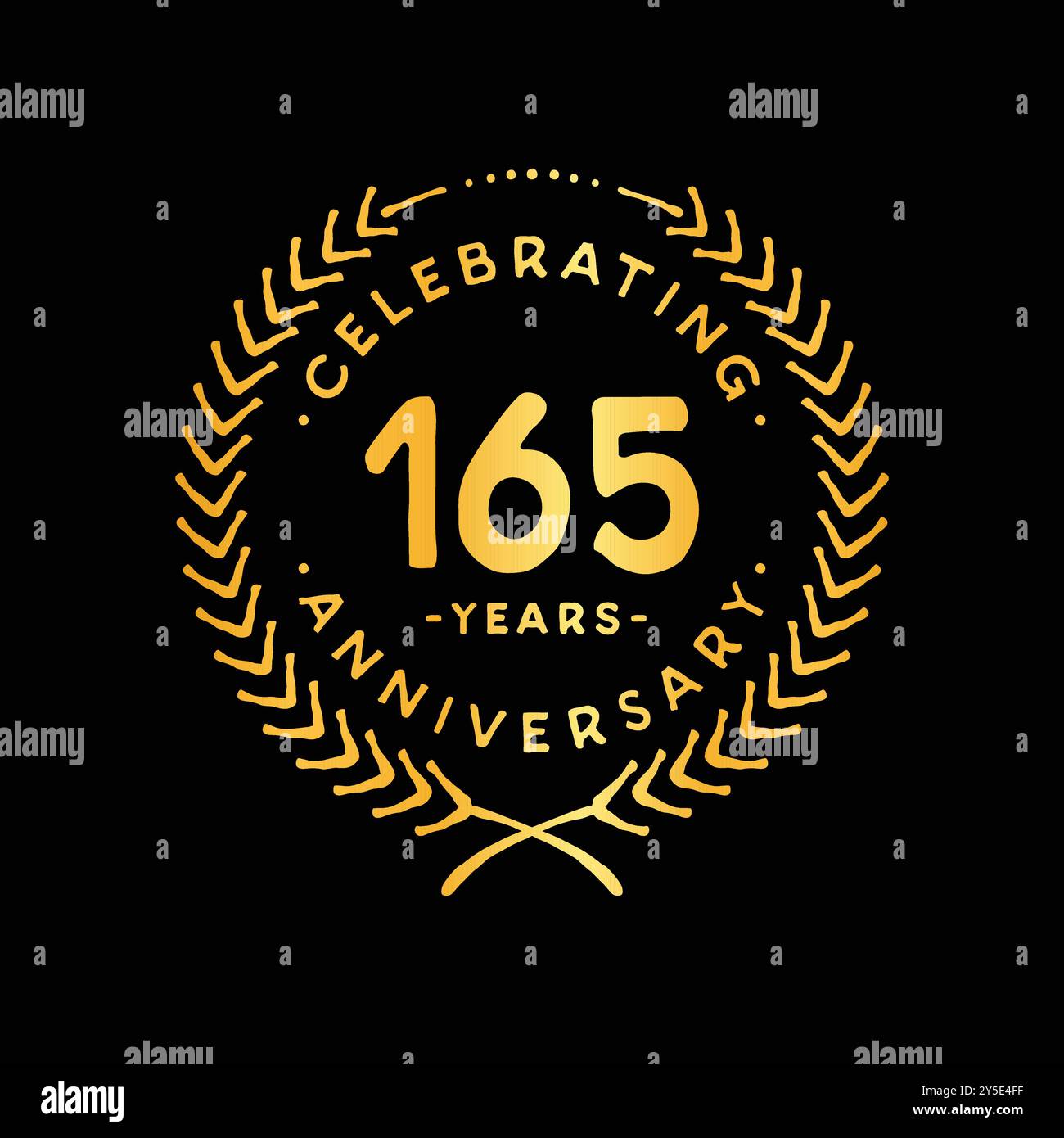 165 years design template. 165th vector and illustration Stock Vector ...