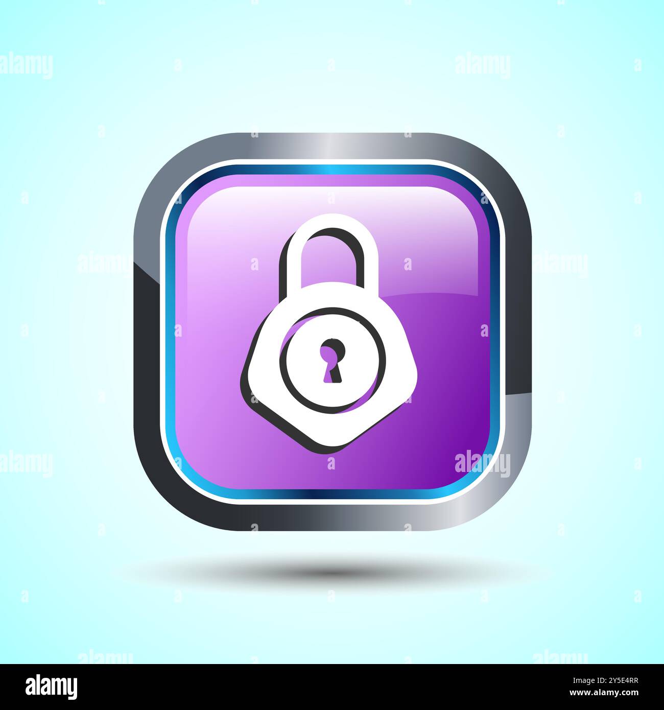 Lock Icon Button Design Illustration. Security Symbol Stock Vector ...