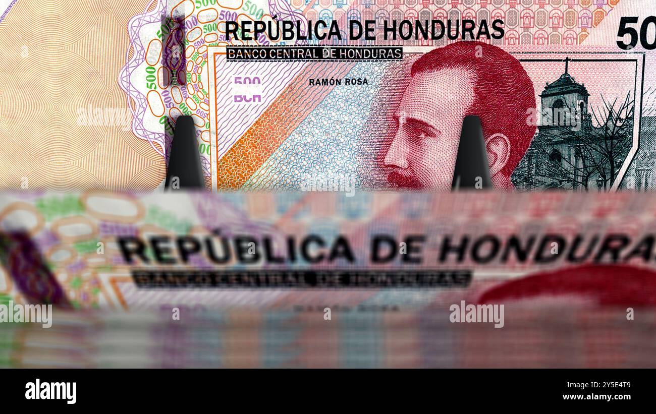 Honduras money Honduran Lempira money pack 3d illustration. 500 HNL ...