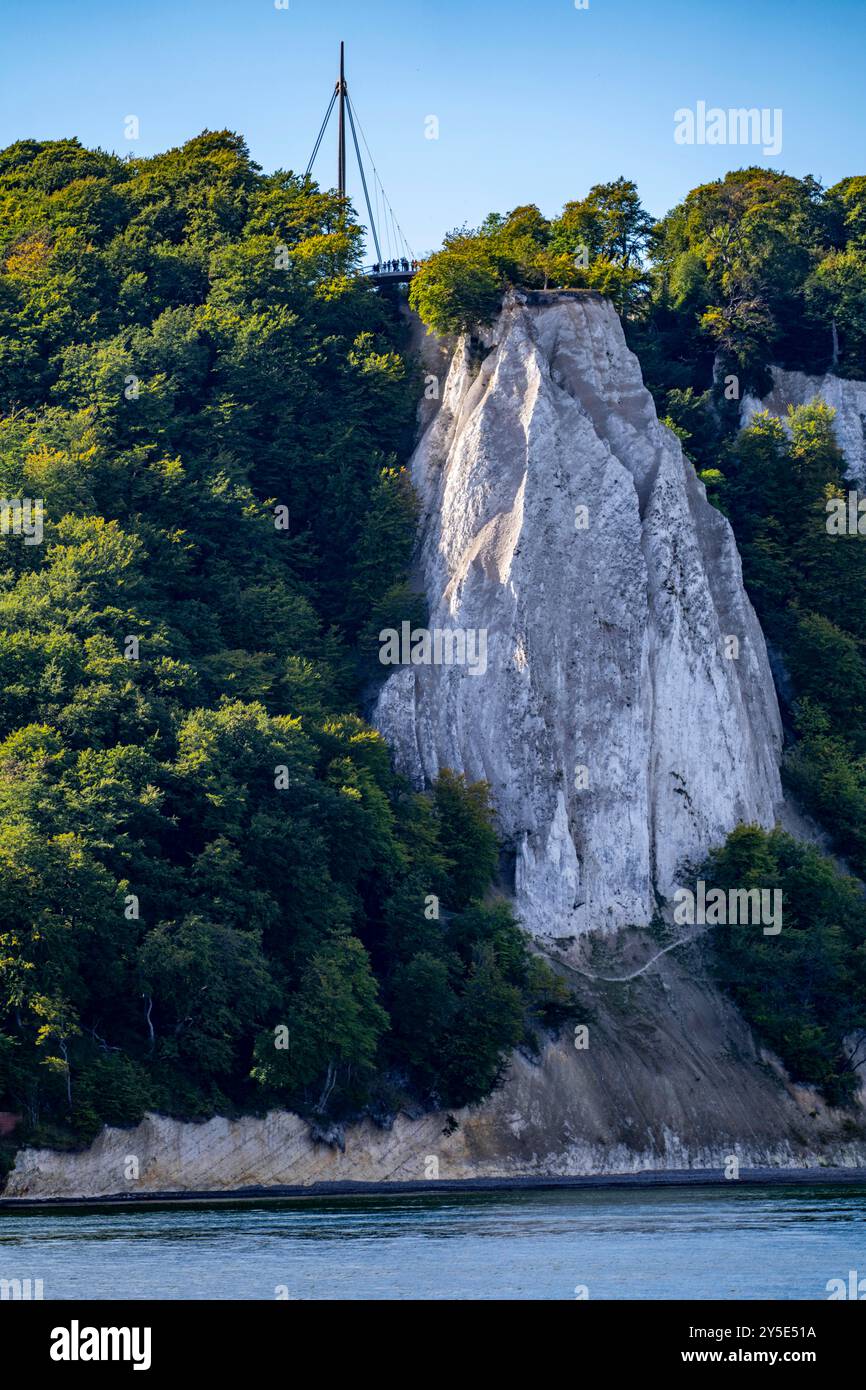 Chalk cliffs of Rügen, viewing platform at the famous rock formation ...