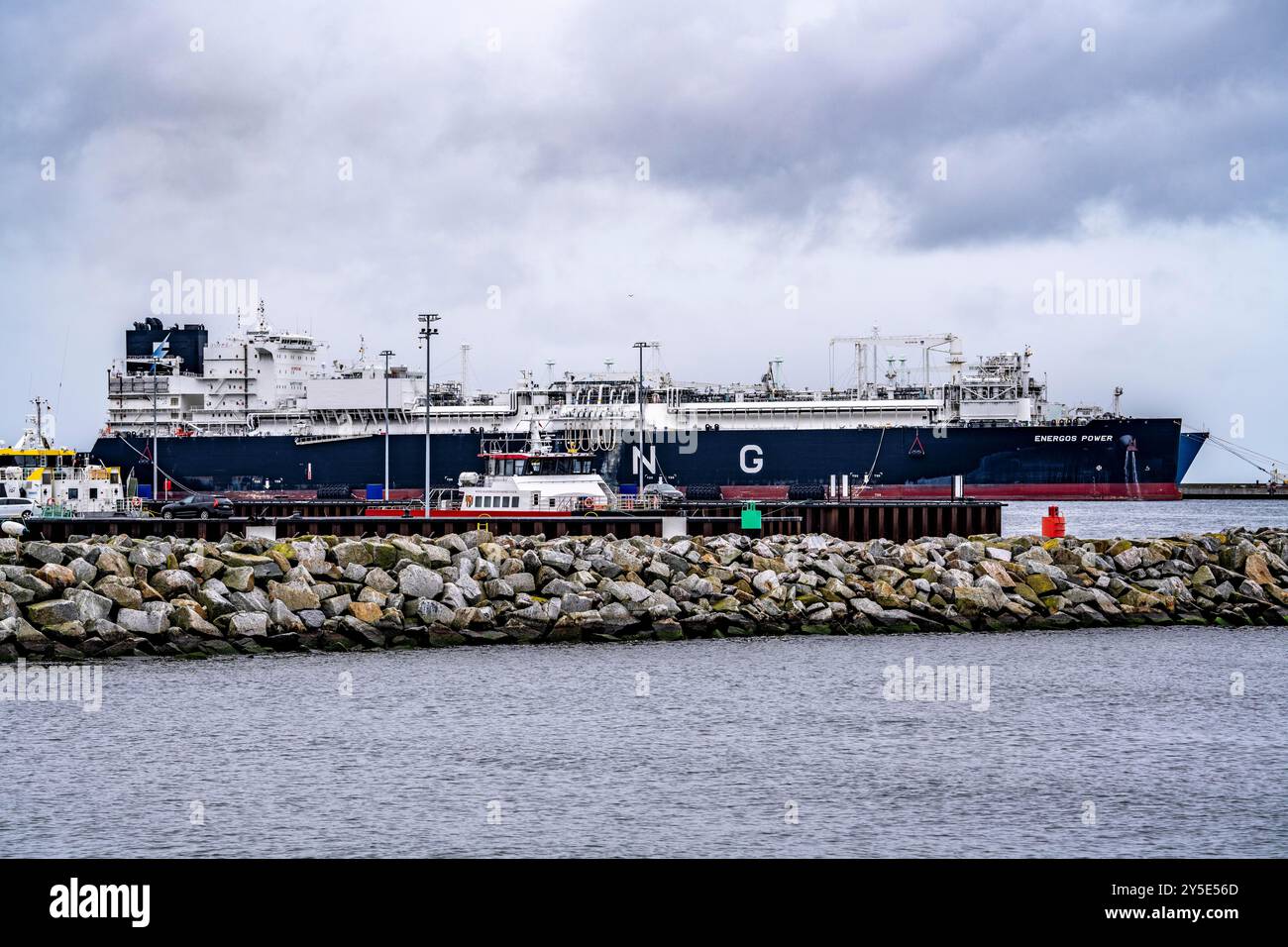 Liquefied natural gas terminal, LNG terminal in the port of Sassnitz ...
