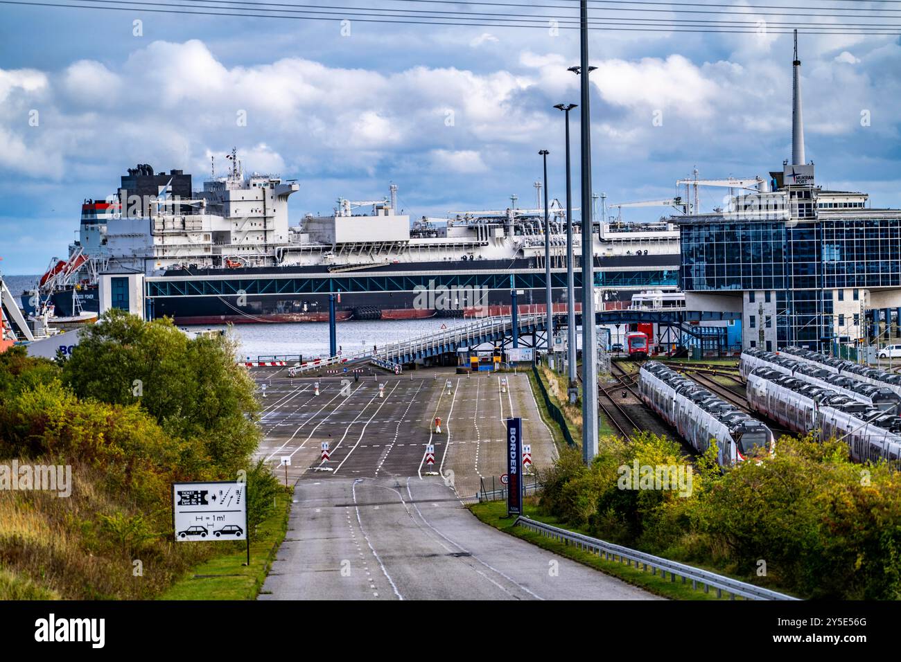 Liquefied natural gas terminal, LNG terminal in the port of Sassnitz ...