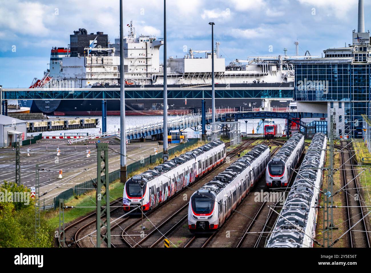 Liquefied natural gas terminal, LNG terminal in the port of Sassnitz ...