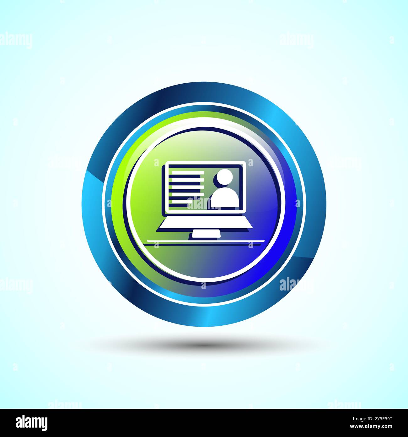 Online Training Icon Button Design Illustration Stock Vector Image ...