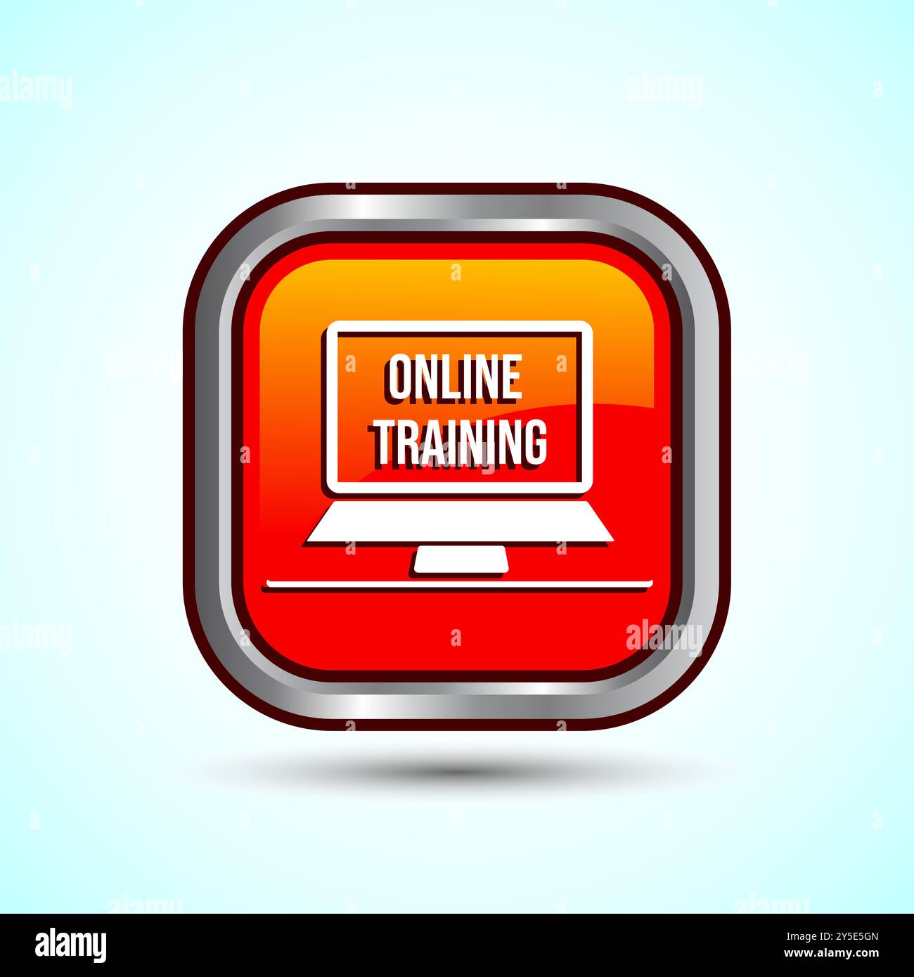 Online Training Icon Button Design Illustration Stock Vector Image ...