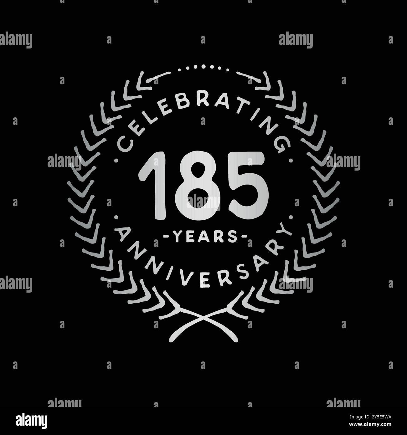 185 years design template. 185th vector and illustration Stock Vector ...