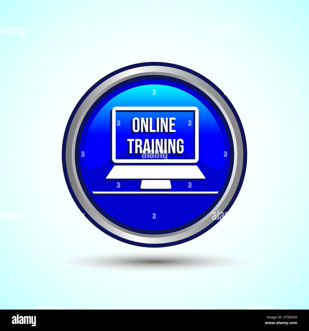 Online Training Icon Button Design Illustration Stock Vector Image ...